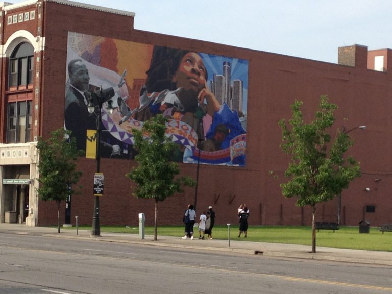 Digital Mural at Wayne State – Hubert Massey Murals